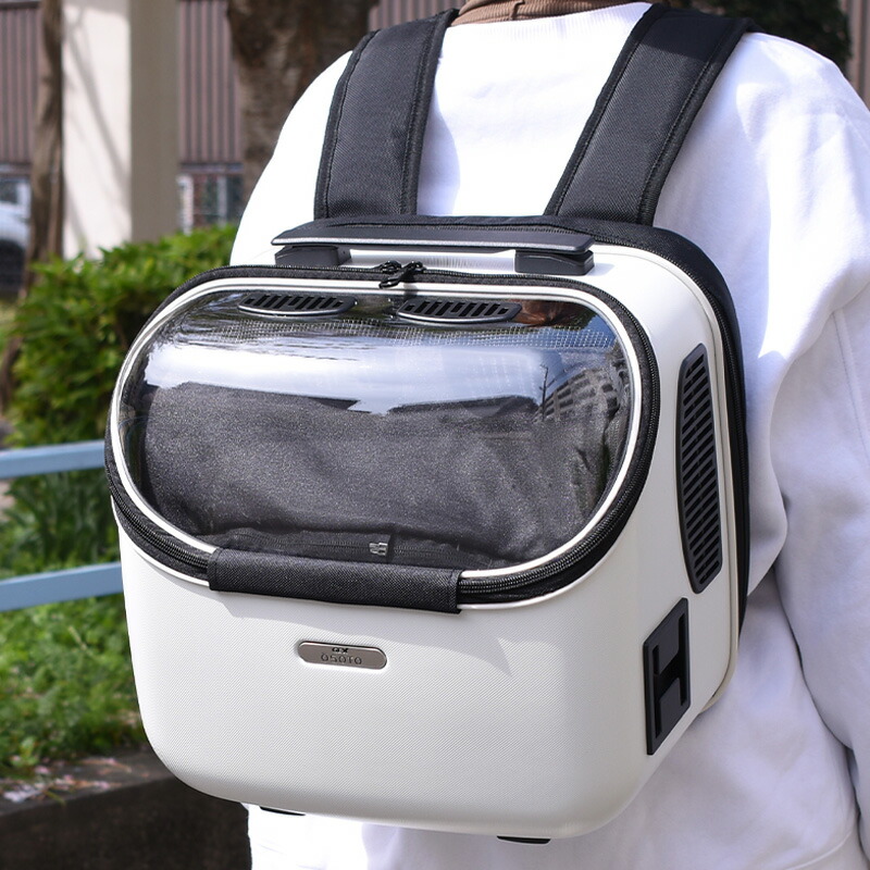 【楽天市場】GEX OSOTOキャリー トラベラー Jr. II ホワイト4WAY 5kg以下 犬猫兼用 犬用 猫用 軽量 コンパクト リュック式 リュック型 キャリーケース キャリーバッグ ...