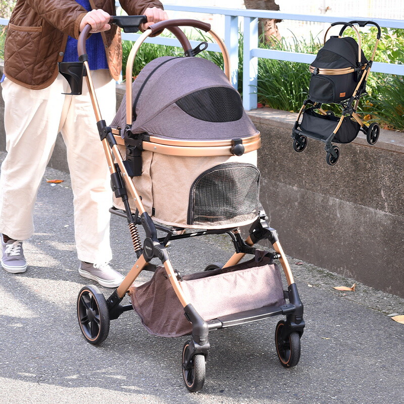 【楽天市場】GEX OSOTO GRACE RC リムーブ＆コンパクト キャメル / ノワール 犬猫用バギー キャリー ハウス犬 猫 多頭飼育 ワンタッチ 折りたたみ コンパクト 4輪 ペット ...