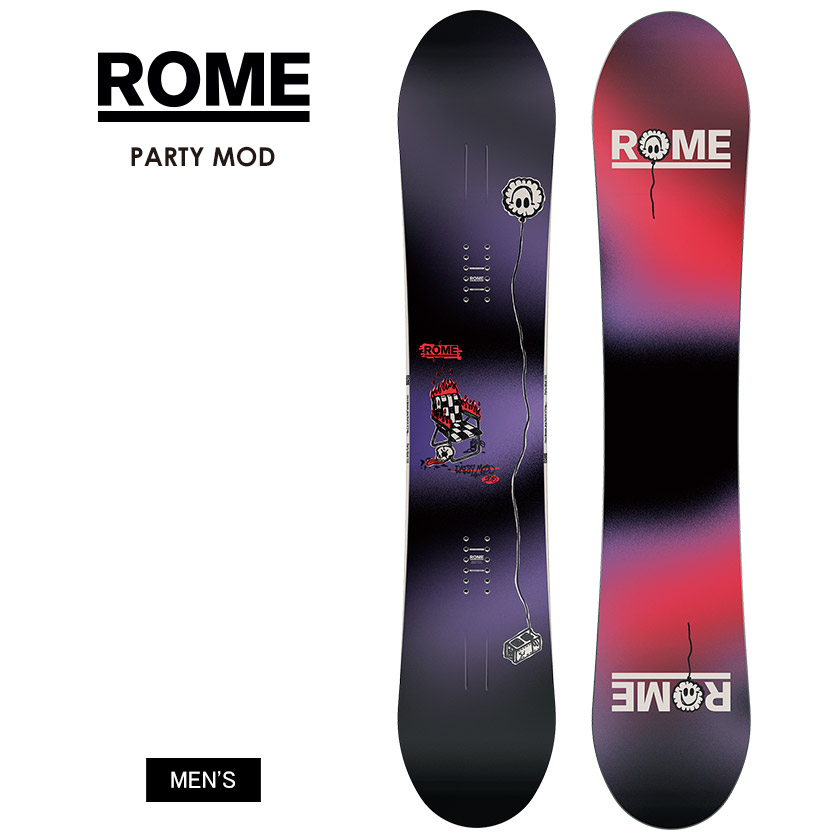 【楽天市場】【無料ワックスサービス有】25-26 2026 ROME ローム PARTY MOD パーティーモッド スノーボード 板 メンズ ...