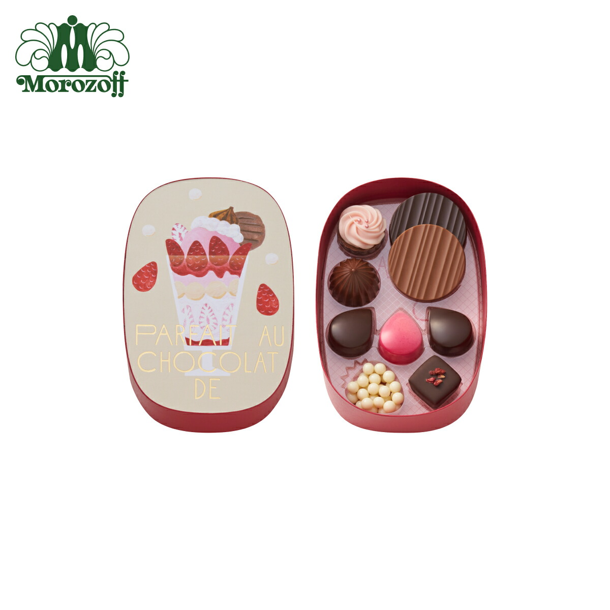 【楽天市場】モロゾフ いちごに恋して（いちごとシャンパンのパフェ） 8個、4g入バレンタイン チョコレート 2025 バレンタインチョコ スイーツ 洋菓子 お菓子 プレゼント プチギフト ...