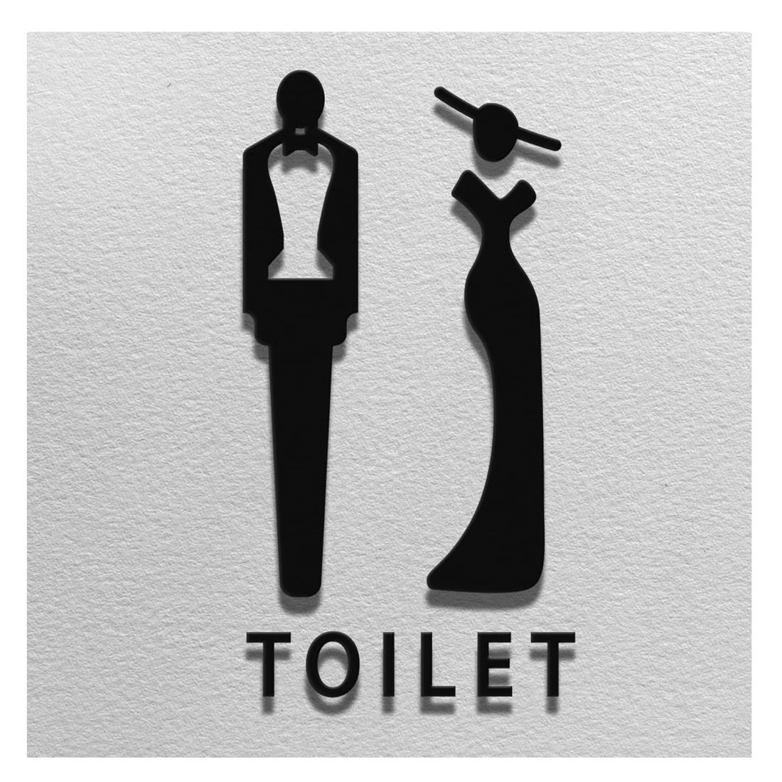 【楽天市場】Sitengle トイレサイン アクリル製 立体 トイレ ステッカー Men Women 男性 女性 WC 看板 トイレ 表示 お ...