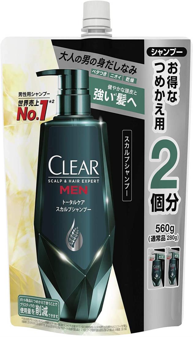【楽天市場】CLEAR(クリア) フォーメン トータルケア スカルプシャンプー 詰替え用 560g：morro
