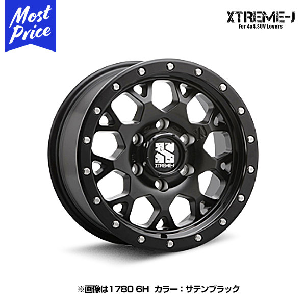 【楽天市場】エクストリームJ XTREME-J XJ04 16インチ 8.0J 18 5-114.3 サテンブラック ホイール1本 | デリカD5オーバーフェンダー TJラングラー XJ ...