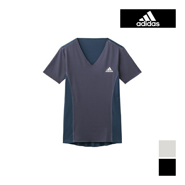 【楽天市場】adidas アディダス VネックTシャツ インナー グンゼ GUNZE | メンズ 男性 紳士 下着 半袖 肌着 シャツ 半袖 ...