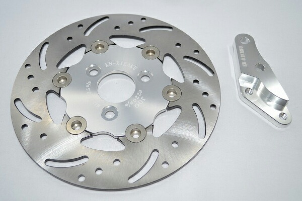 【楽天市場】KN企画 ビッグローター220mm＆サポートセット （シルバー）/グランドアクシス[5FA1] G220-DISK-SET-SV：バイクパーツ MotoJam 楽天市場店