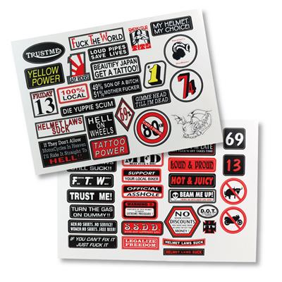 【楽天市場】GOODS グッズ STICKER "SLANG STICKER SET" Universal Custom Choppers ...