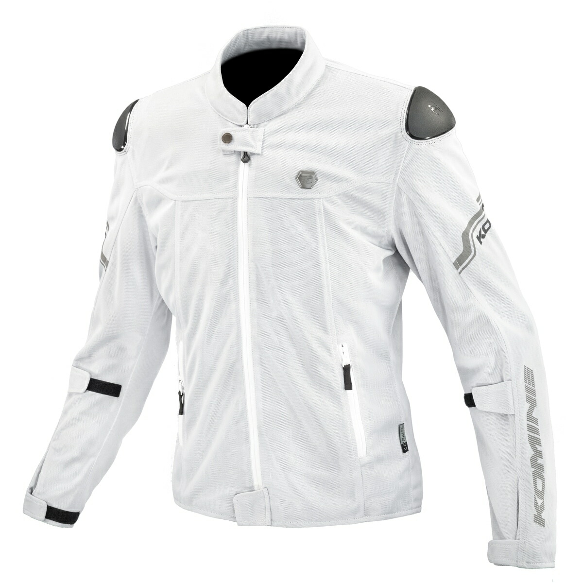 【楽天市場】【5日限定！全品P2倍！】 コミネ KOMINE バイク用 春夏 プロテクター ウェア JK-175 エニグマライト メッシュジャケット シルバー XLサイズ 07-175 ...