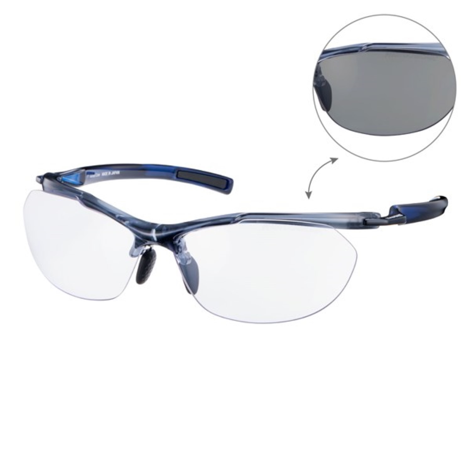 【楽天市場】SWANS (スワンズ) UVカット サングラス SACR-0066 CSK Airless-Core エアレス コア 調光レンズモデル クリアスモーク×クリアネイビー ...