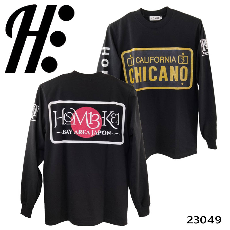 【楽天市場】HOMIE ロンT ブラック 3L 長袖Tシャツ ホーミーケイ チカーノ 7.5オンス Made in USA 23049 ...