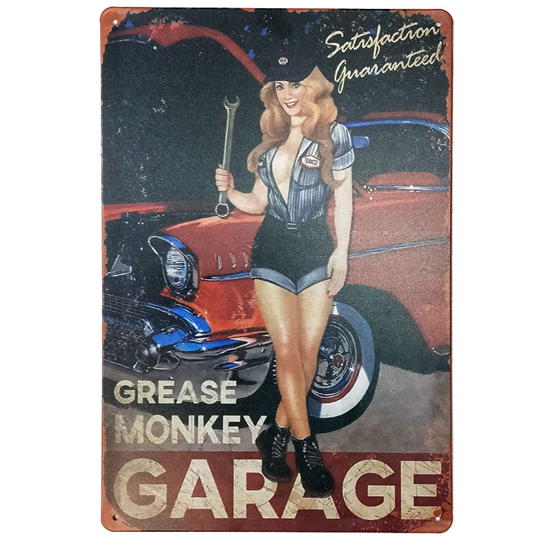 【楽天市場】GREASE MONKEY GARAGE アメリカン 雑貨 ブリキ看板 メタルサイン ティンサインズ サインプレート tin2 ...