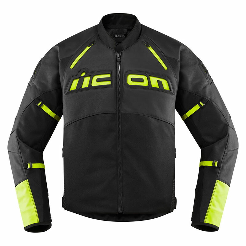 【楽天市場】ICON メンズ CONTRA2 レザージャケット Hi-Viz：モトパーツ 楽天市場店