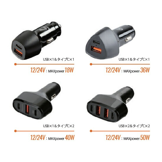 【楽天市場】Optiline(オプティライン) CAR Charger カーチャージャー USB&タイプC：MOTOSALON