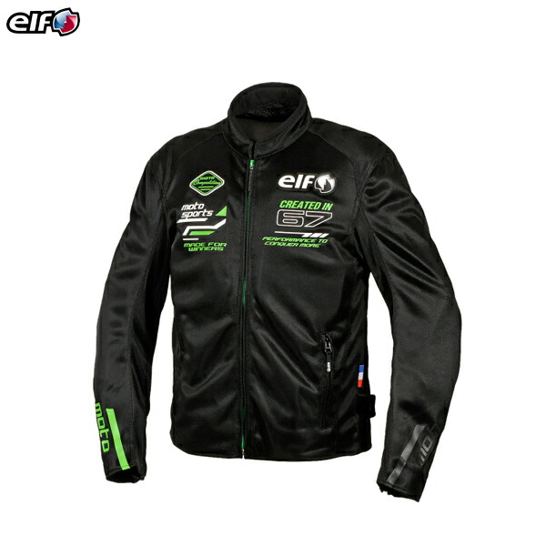 【楽天市場】エルフ（ELF） EJ-S121 エオリアメッシュジャケット Black＆Green：二輪用品店 MOTOSTYLE 楽天市場店