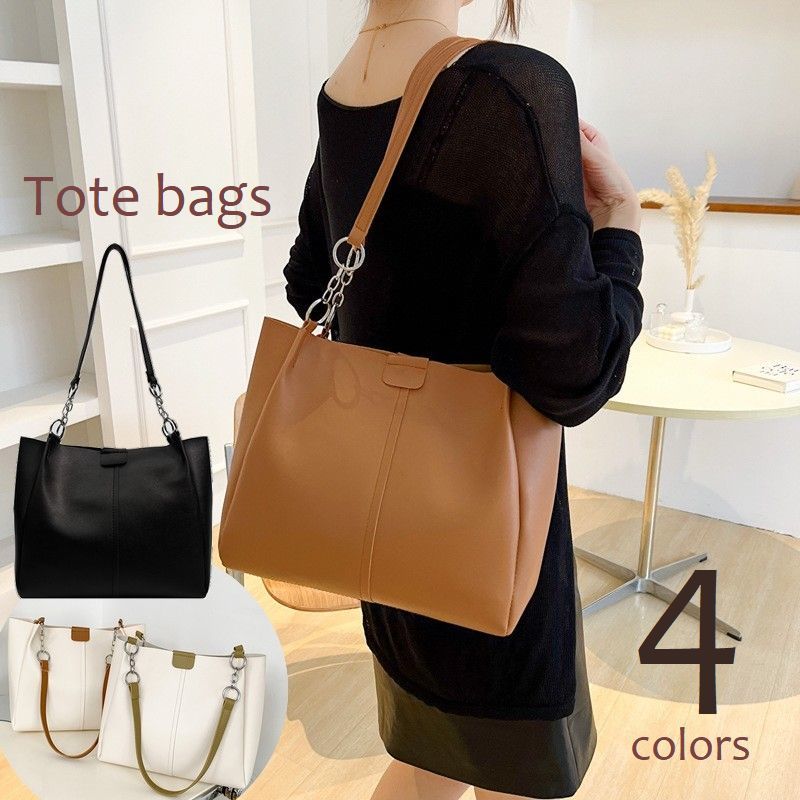 【楽天市場】送料無料 トートバッグ ショルダーバッグ レディース bag 鞄 レザー調 スクエア 横長 大容量 A4 カジュアル 通勤 通学 シンプル バイカラー 女性用：motto-motto