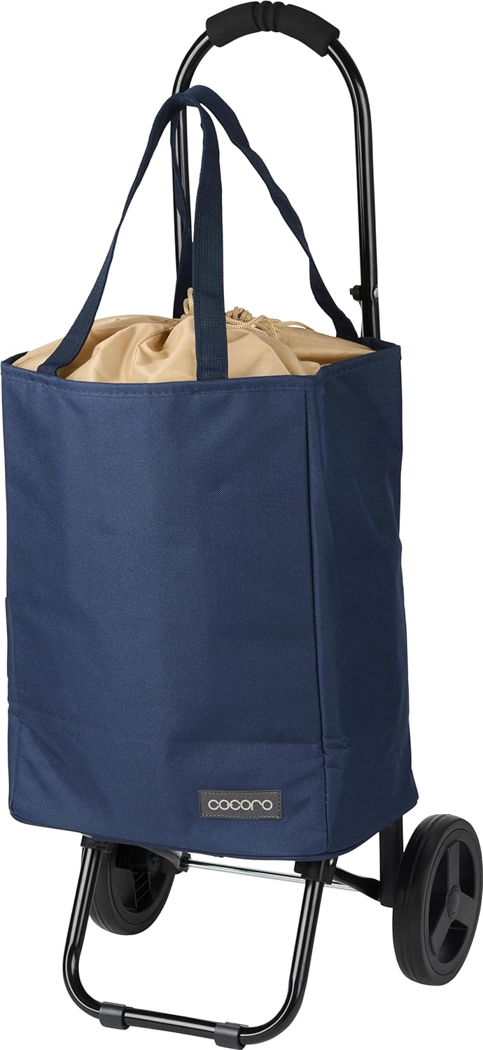 【楽天市場】〇祖料無料〇レップ(Rep) Cocoro(コ・コロ) ショッピングカート トート カートセット ネイビー 22L 荷物フック付き ...