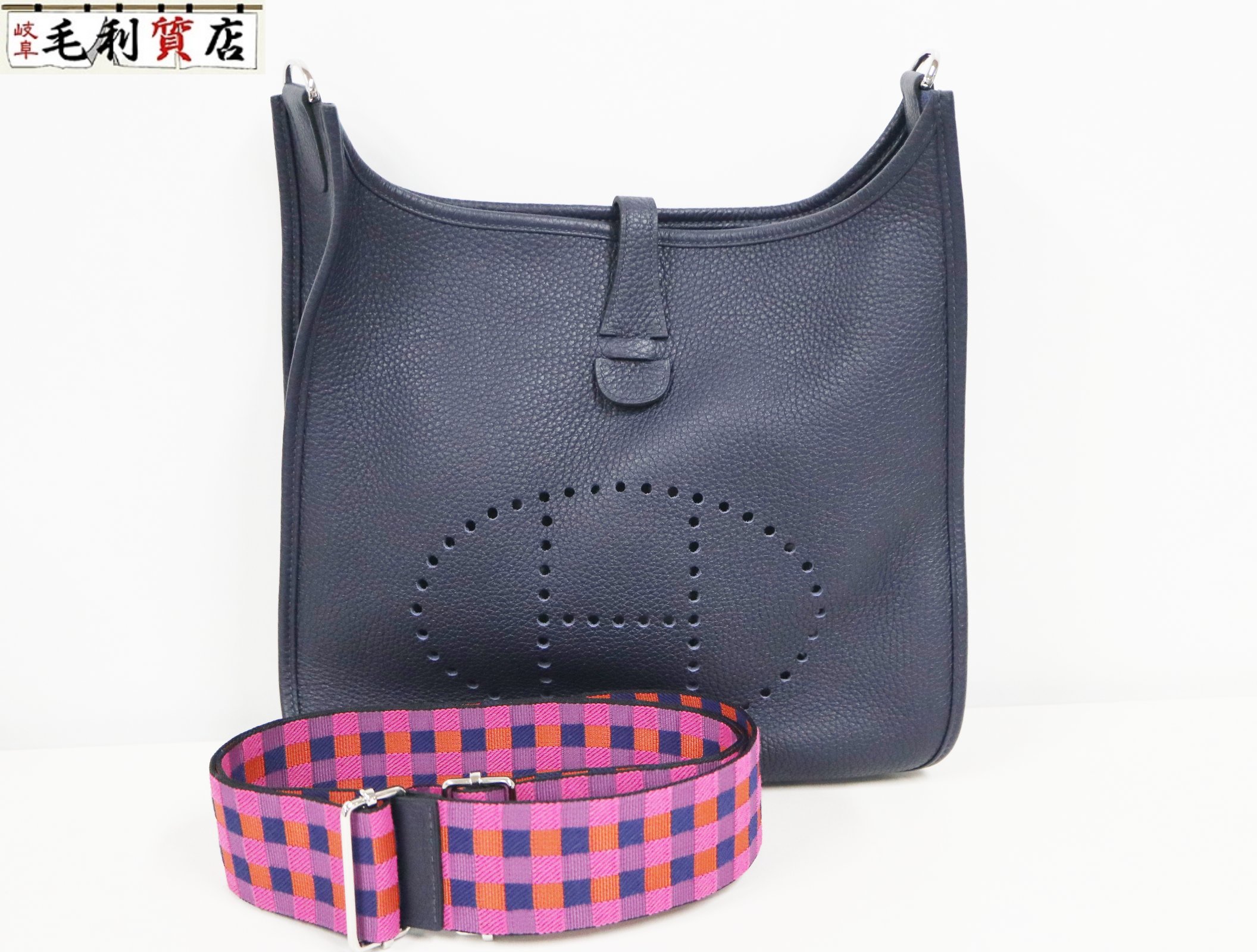 【楽天市場】エルメス HERMES エブリン 3 PM トリヨンクレマンス ブルーニュイ マキシカドリーユ シルバー金具 U刻印 2022年製 極上美品 【中古】バッグ：毛利質店
