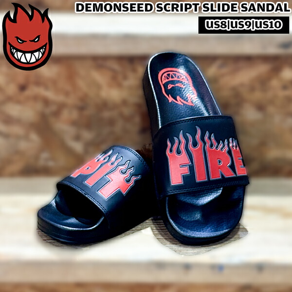 【楽天市場】サンダル スピットファイア SPITFIRE DEMONSEED SCRIPT SLIDE SANDAL BLACK/RED ...