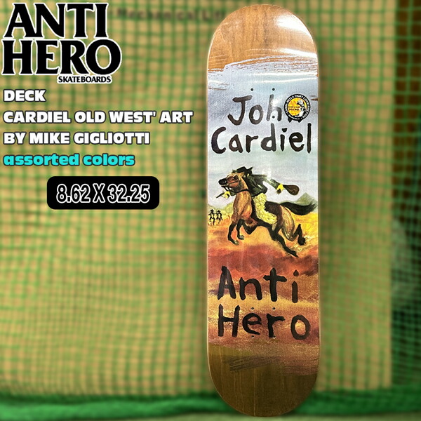 【楽天市場】アンタイヒーロー デッキ ANTI HERO DECK CARDIEL OLD WEST' ART BY MIKE ...