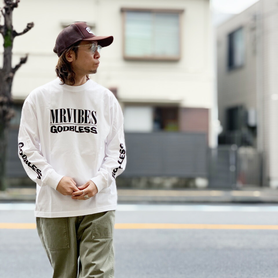 【楽天市場】MRV by Mr.vibes ロンT Tシャツ NM GOD BLESS L/S Tee 長袖 オリジナル ホワイト 白 WHITE：Mr.vibes web store