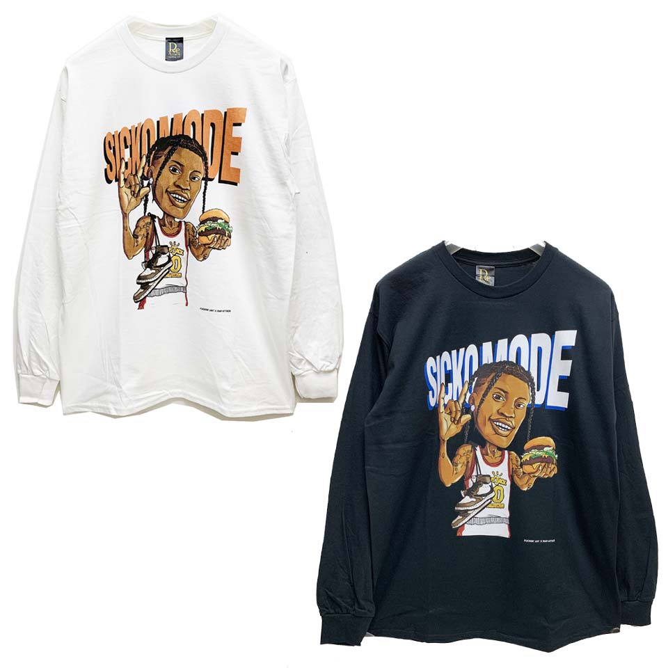 【楽天市場】全2色 ラップアタック RAP ATTACK ロンT Tシャツ Fuckin' Jay × Rap Attack "Sicko Mode" L/S Tee ラップTシャツ ヒップ ...