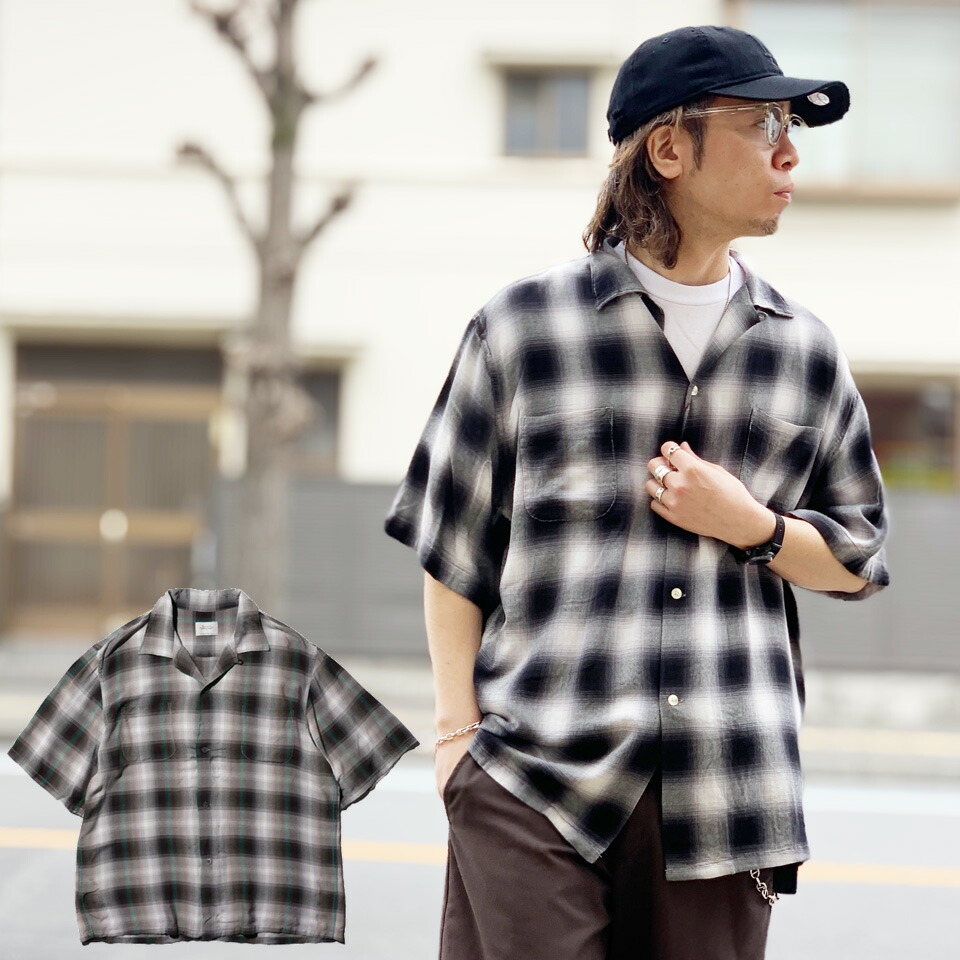 【楽天市場】全2色 タウンクラフト TOWNCRAFT オンブレチェックシャツ レーヨンシャツ シャドウチェック 60S OMBRE CHECK LOOP COLLAR S/S SHIRTS ...
