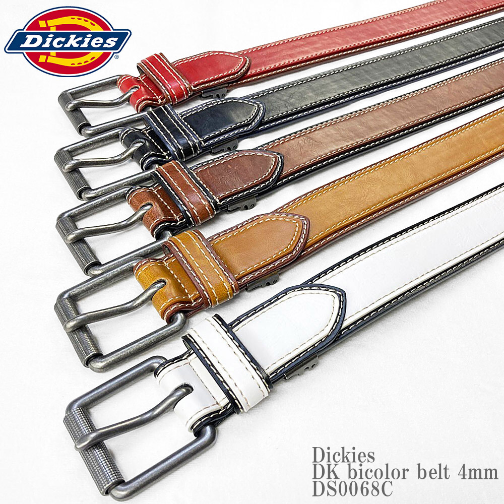【楽天市場】Dickies ディッキーズ DKbicolor belt4mm DS0068C バイカラー ツートン ベルト スケーター ...