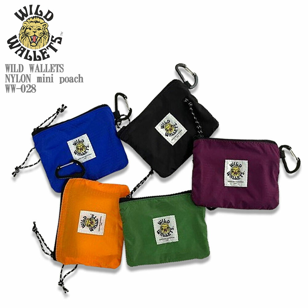 【楽天市場】WILD WALLETS ワイルドウォレット NYLON mini poach WW-028 ワンポイント ミニポーチ ナイロン ...