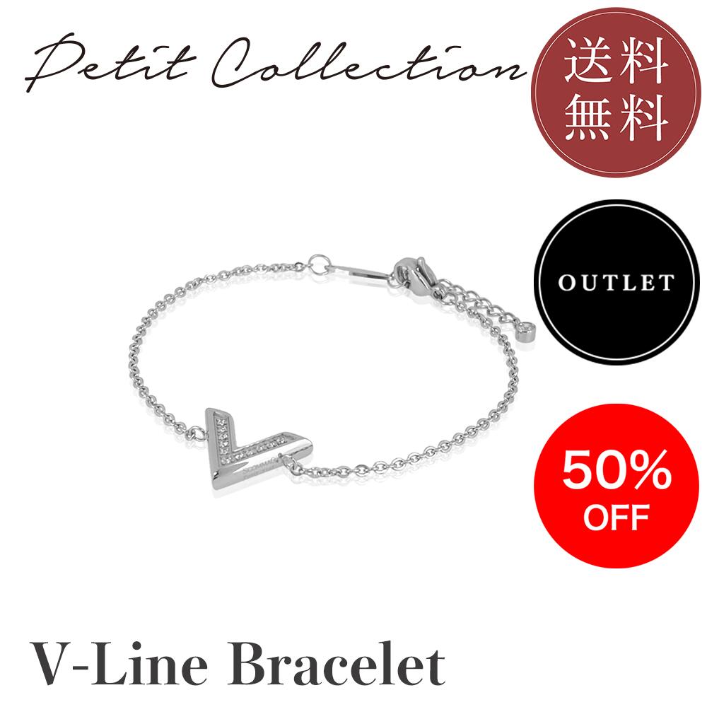 【楽天市場】【アウトレット】Vラインブレスレット【ステンレス ブレスレット レディース Petit Collection プチコレクション】：BLESS楽天市場店