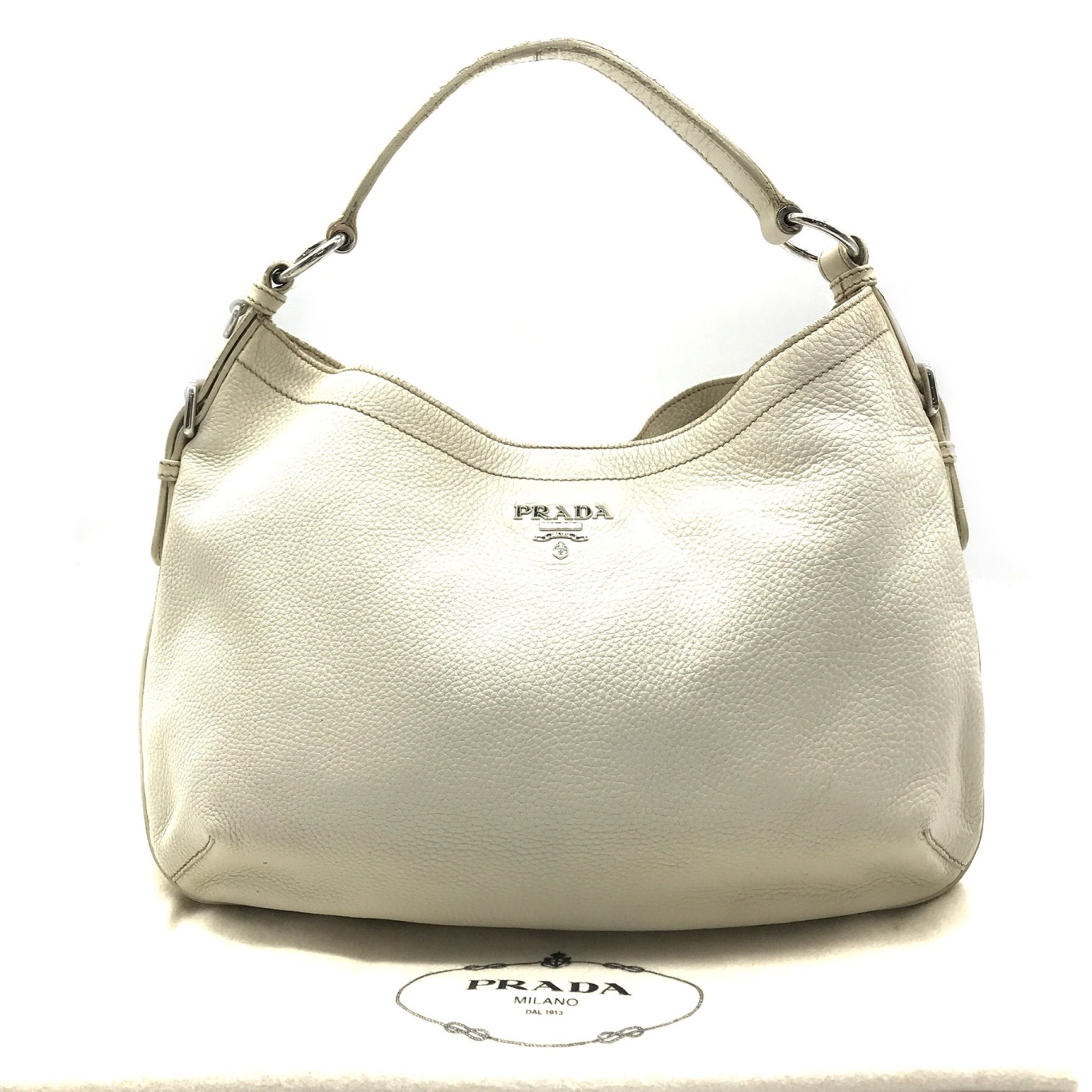 【楽天市場】【中古】PRADA プラダ ヴィッテロダイノ レザー ワン ショルダー バッグ 白 k260：BEGINSELL