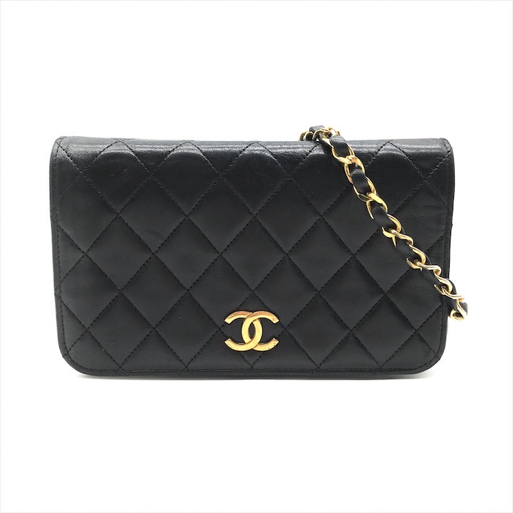 【楽天市場】【中古】美品 CHANEL シャネル ココマーク ミニ マトラッセ プッシュロック チェーン ショルダー バッグ ブラック ...
