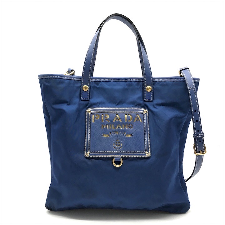 【楽天市場】【中古】PRADA プラダ ナイロン サフィアーノ 2WAY ハンド ショルダー バッグ ブルー k1975：BEGINSELL