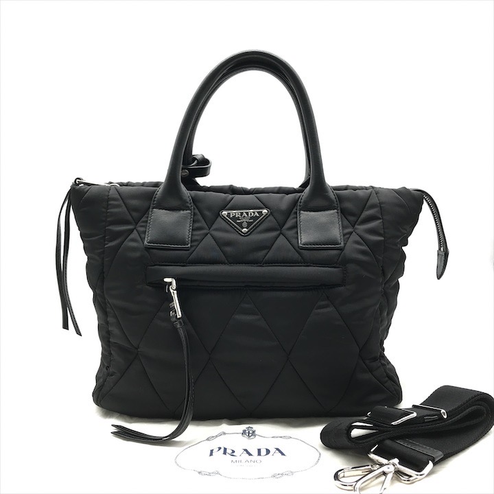 【楽天市場】【中古】美品 PRADA プラダ テスート ナイロン 三角ロゴ プレート 2WAY ショルダー ハンド バッグ k2704：BEGINSELL
