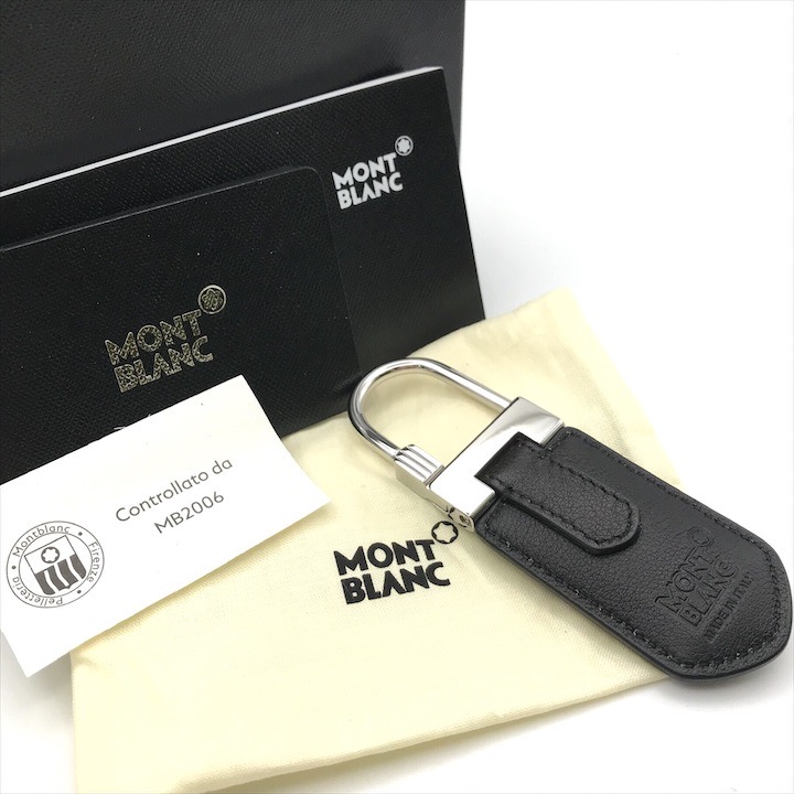 【楽天市場】【中古】展示品 MONT BLANC モンブラン レザー キーホルダー ブラック シルバー k3497：BEGINSELL