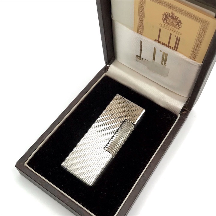 【楽天市場】【中古】超美品 dunhill ダンヒル ガスライター シルバー 総柄 ローラー式 喫煙具 煙草グッズ OH済 保証書付き 着火 ...