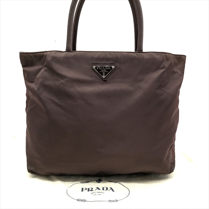 【楽天市場】【中古】PRADA プラダ テスート ナイロン 三角ロゴ ハンド バッグ ブラウン ブランド レディース k4949：BEGINSELL