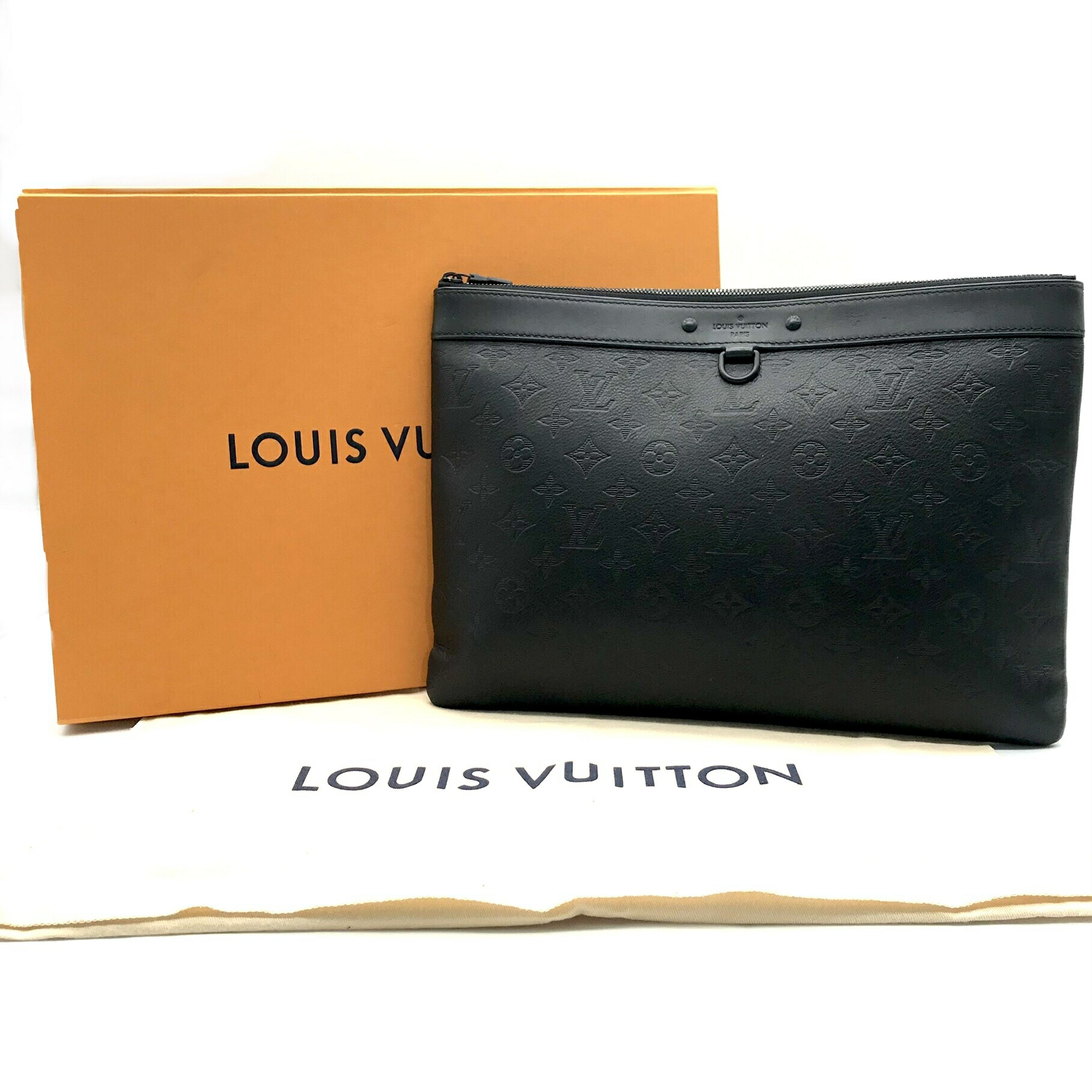 【楽天市場】【中古】展示品 LOUIS VUITTON ルイヴィトン モノグラム シャドウ ポシェット ディスカバリー クラッチ バッグ ...