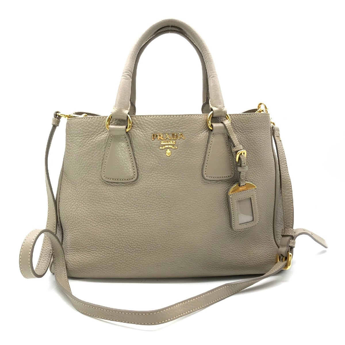 【楽天市場】【中古】良品 PRADA プラダ ロゴ レザー 2WAY ハンド ショルダー バッグ ベージュ レディース k447：BEGINSELL