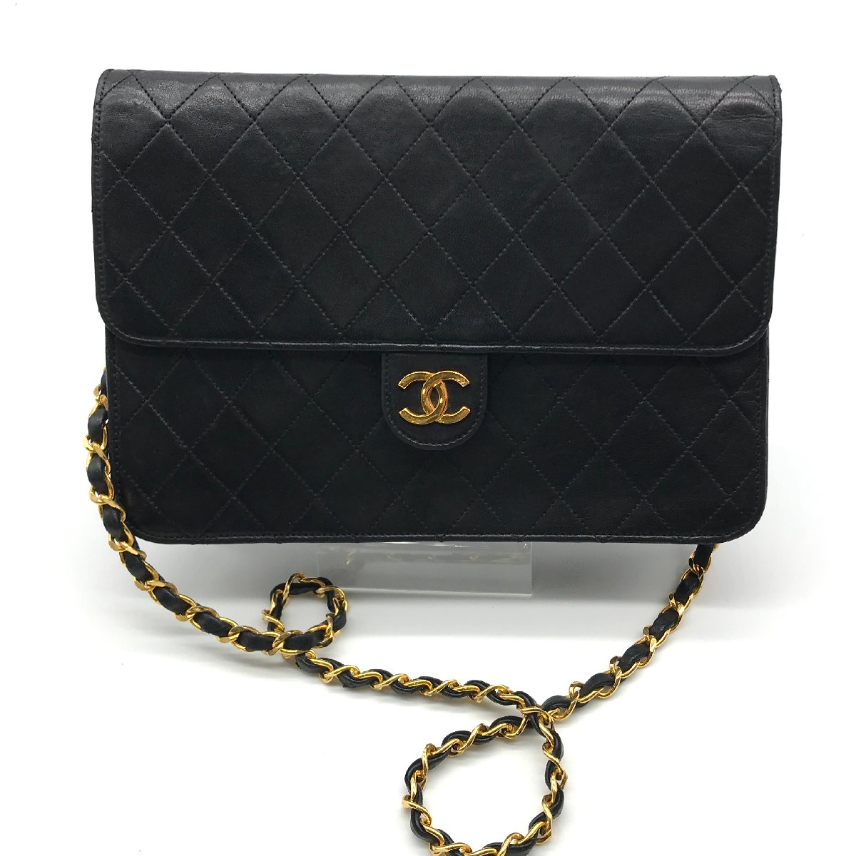 【楽天市場】【中古】良品 CHANEL シャネル ココマーク マトラッセ プッシュロック チェーン ショルダー バッグ ブラック m9403 ...