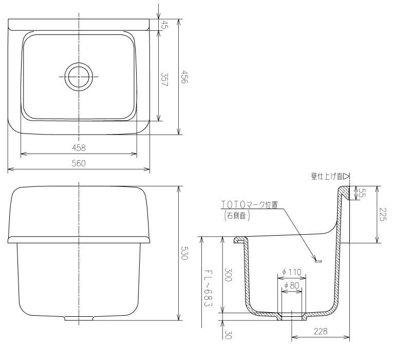 【楽天市場】【品番 SK322】【送料無料】TOTO バック付掃除用流しセット Sトラップ【MSIウェブショップ】：住宅設備のMSIウェブショップ