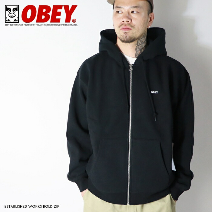 【楽天市場】【2024年 秋冬新作】 OBEY オベイ パーカー スウェット ジップアップ ビッグシルエット オーバーサイズ シェパード ...
