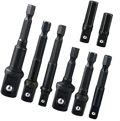 【楽天市場】ソケットアダプターセット 六角軸ソケットアダプター 8本組 インパクト用ソケットビット 差込角6.35mm 先端工具：MSMint ...