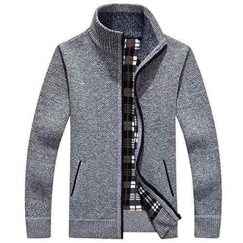 【楽天市場】[FleurUneffe] 裏起毛 裏フリース メンズ ジャケット ジャンパー M L XL ゴルフウェア ゴルフセーター ジップアップ ニット ニットブルゾン カーディガン 長袖 ...