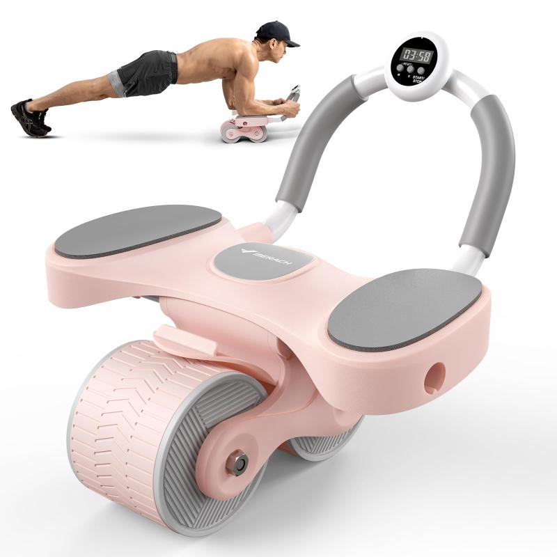 【楽天市場】MERACH (メリック) 腹筋ローラー 膝マット付き プロ 腹筋 ローラー 静音 二輪 高耐久性 組立簡単 トレーニング器具 ...