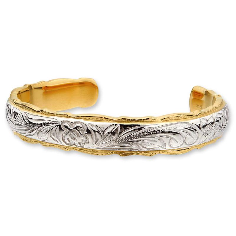 【楽天市場】[アロハロカヒ] Aloha lokahi ハワイアンジュエリー ハワイアン バングル ステンレス サージカルステンレス イエロー ...