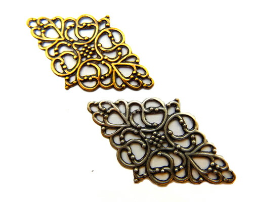 【楽天市場】ダイヤモンドS 3個 [suk-014] 【透かし・フィグリー・アクセサリーパーツ・ビーズ】：mufmuf