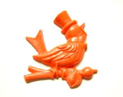 【楽天市場】ハミングバード レトロオレンジ[cab-bir-044]【ビンテージカボションバード・鳥・アクセサリーパーツ・ビーズ】：mufmuf