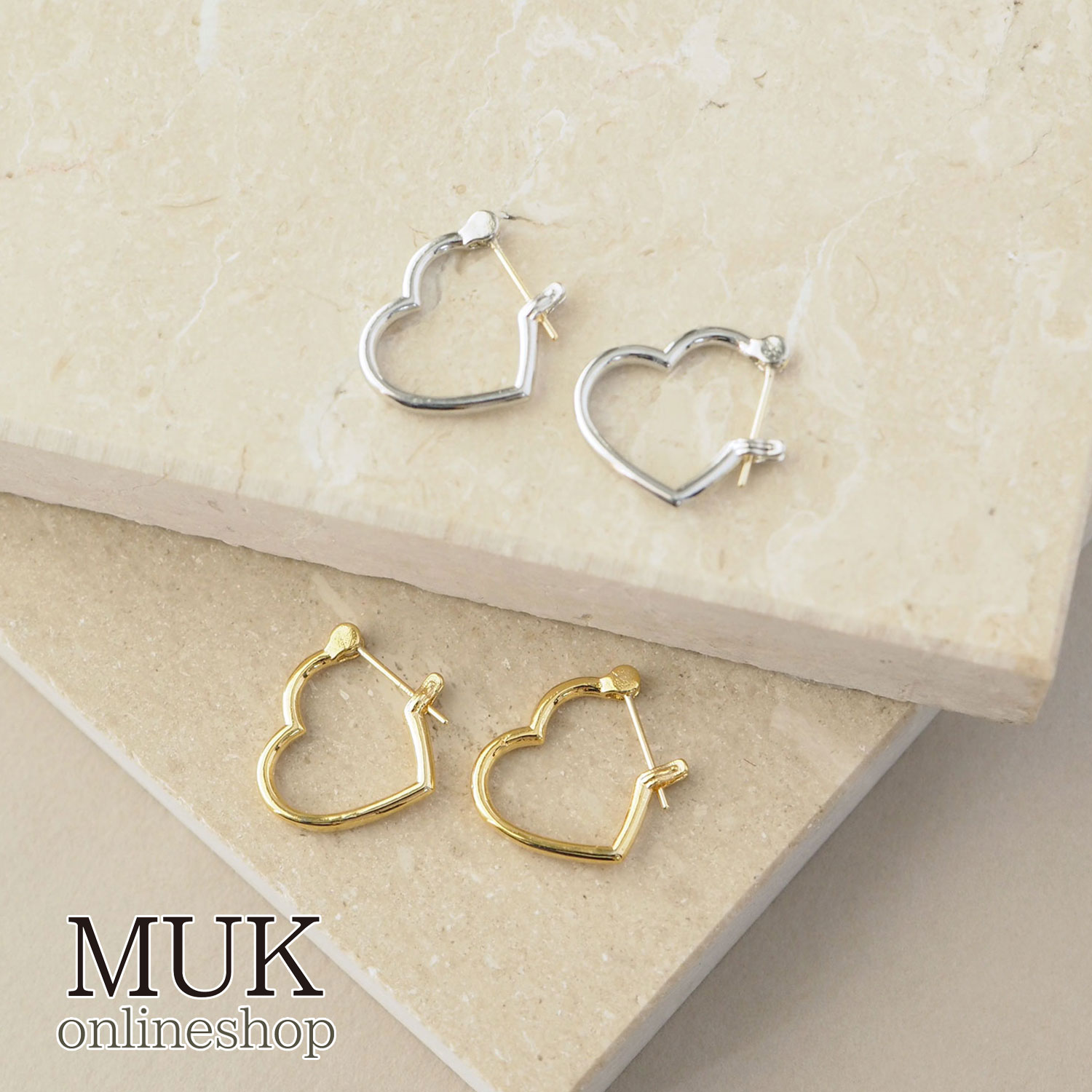 【楽天市場】【最大600円OFFクーポン】ピアス k18 18金ポスト 金属アレルギー 日本製 ハート フープ K18ポストピアス メタル シンプル ゴールド シルバー muk プレゼント ...