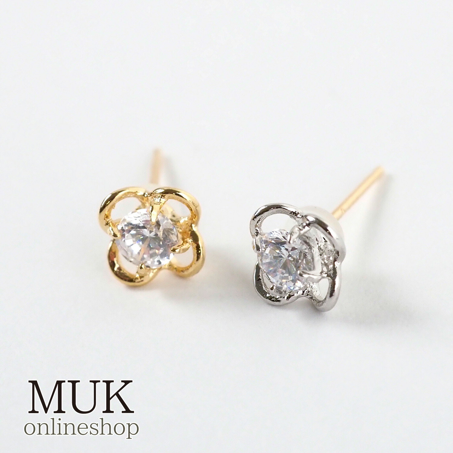 【楽天市場】【最大600円OFFクーポン】ピアス k18 18金ポスト 金属アレルギー 日本製 ニッケルフリー 花 flower フラワー キュービックジルコニア キュービック シンプル ...
