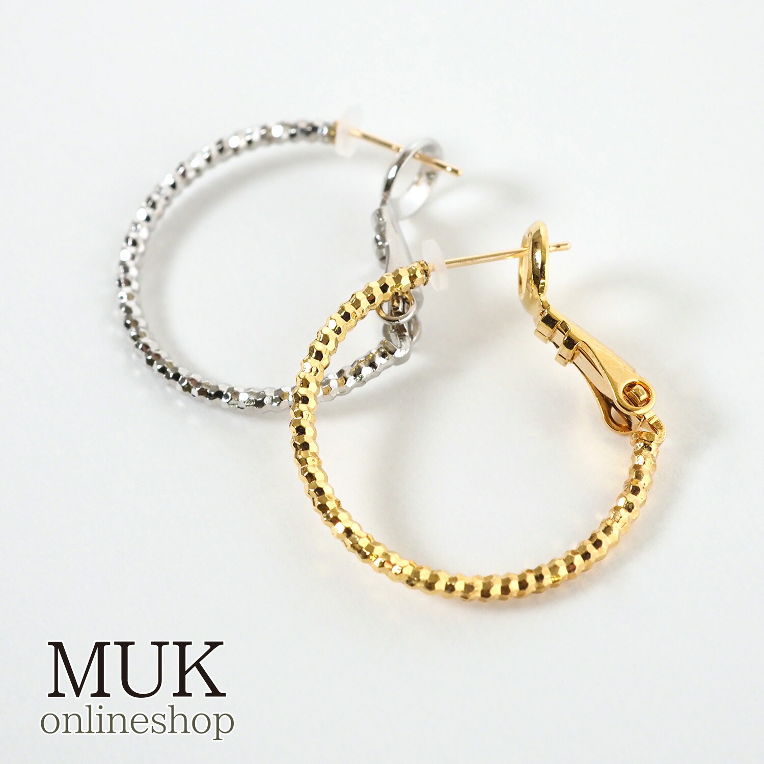 【楽天市場】【最大600円OFFクーポン】ピアス k18 18金ポスト 金属アレルギー 日本製 ニッケルフリー フープ メタル シンプル ゴールド シルバー 20mm K18ポストピアス ...