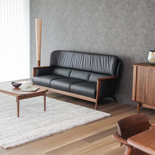 【楽天市場】飛騨家具 HIDA 飛騨産業 SEOTO-EX セオト-EX ソファ 国産家具 無垢 ソファ オーク ウォールナット 布地 合成皮革 本革：MUKU工房（家具＆クラフト）